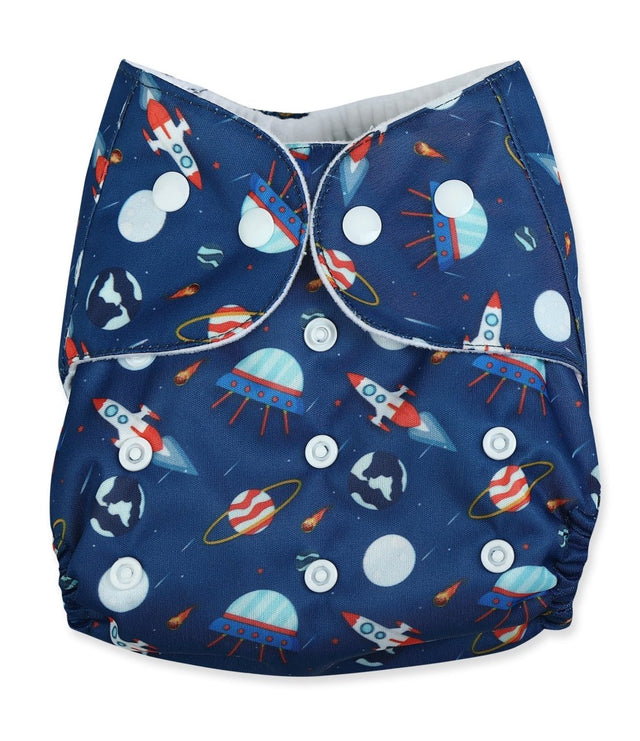 Re-Usable Cloth Diaper | Outer Space Print | The Mom Store
